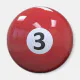 Red No. 3 Billiard Pool Ball Magnet | Zazzle