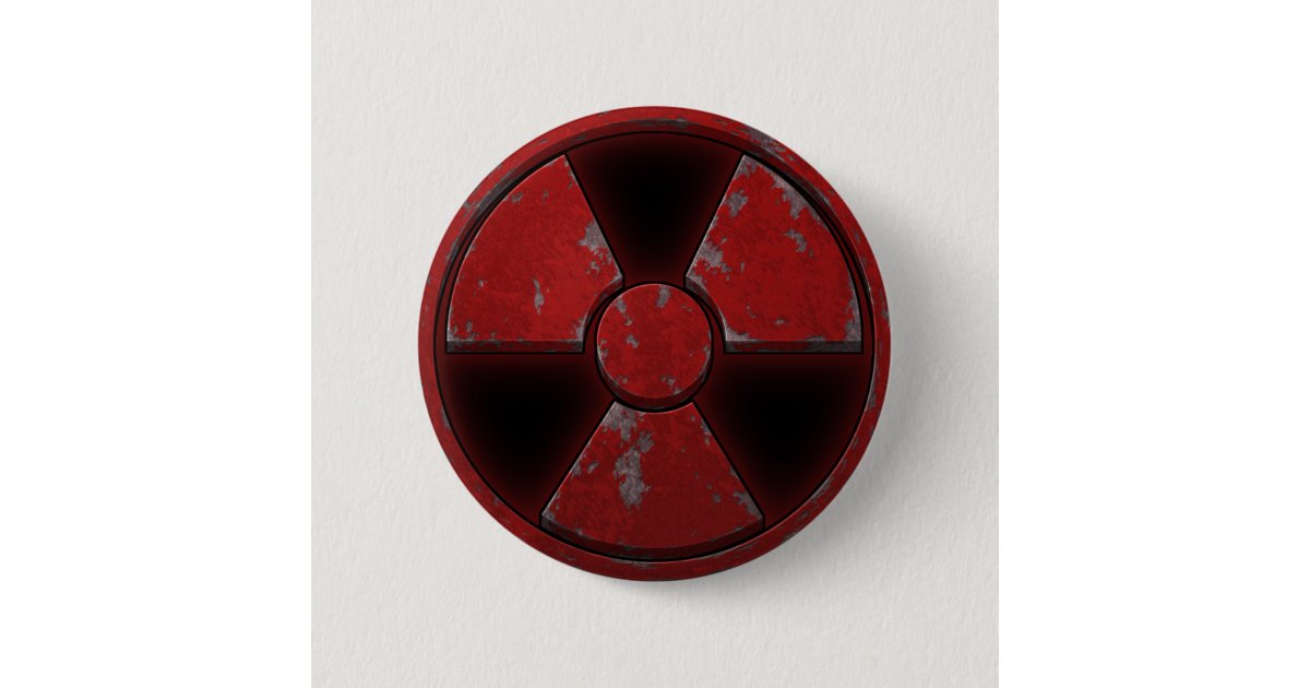 Red Nuke Pinback Button | Zazzle