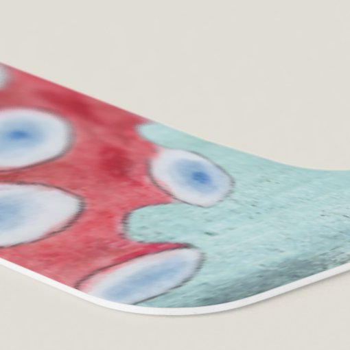 Red Octopus Teal Boards Chic License Plate Frame | Zazzle