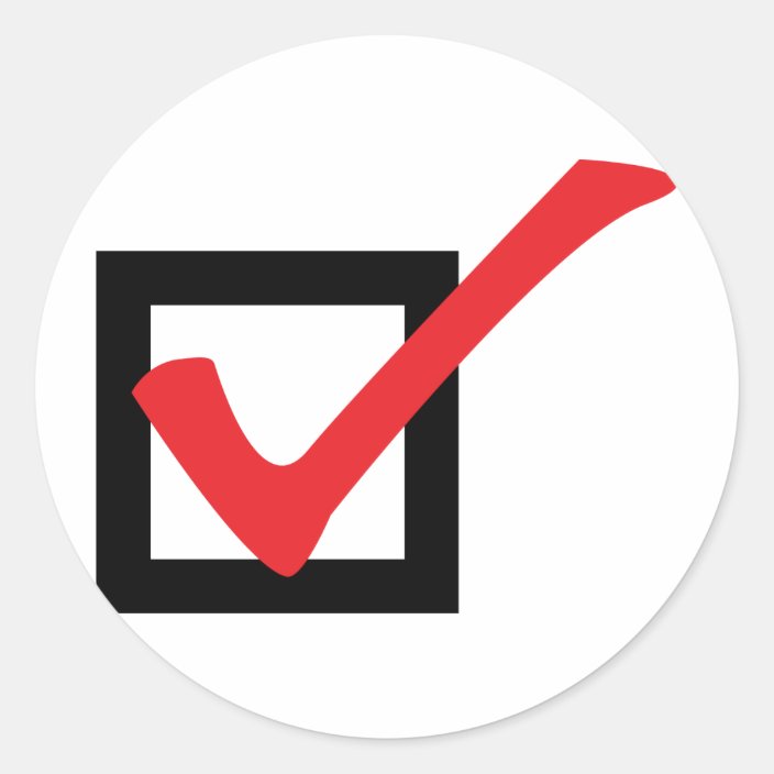 red OK icon Classic Round Sticker | Zazzle.com