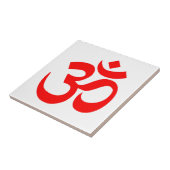 Red Om Symbol Tile | Zazzle