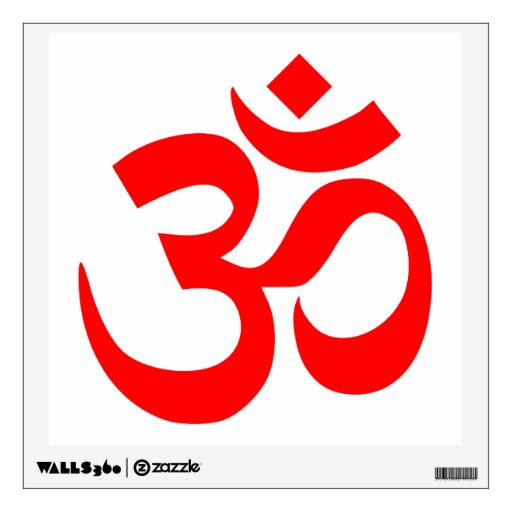 Red Om Symbol Wall Sticker | Zazzle