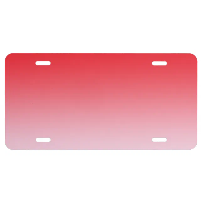 “Red Ombre” License Plate | Zazzle