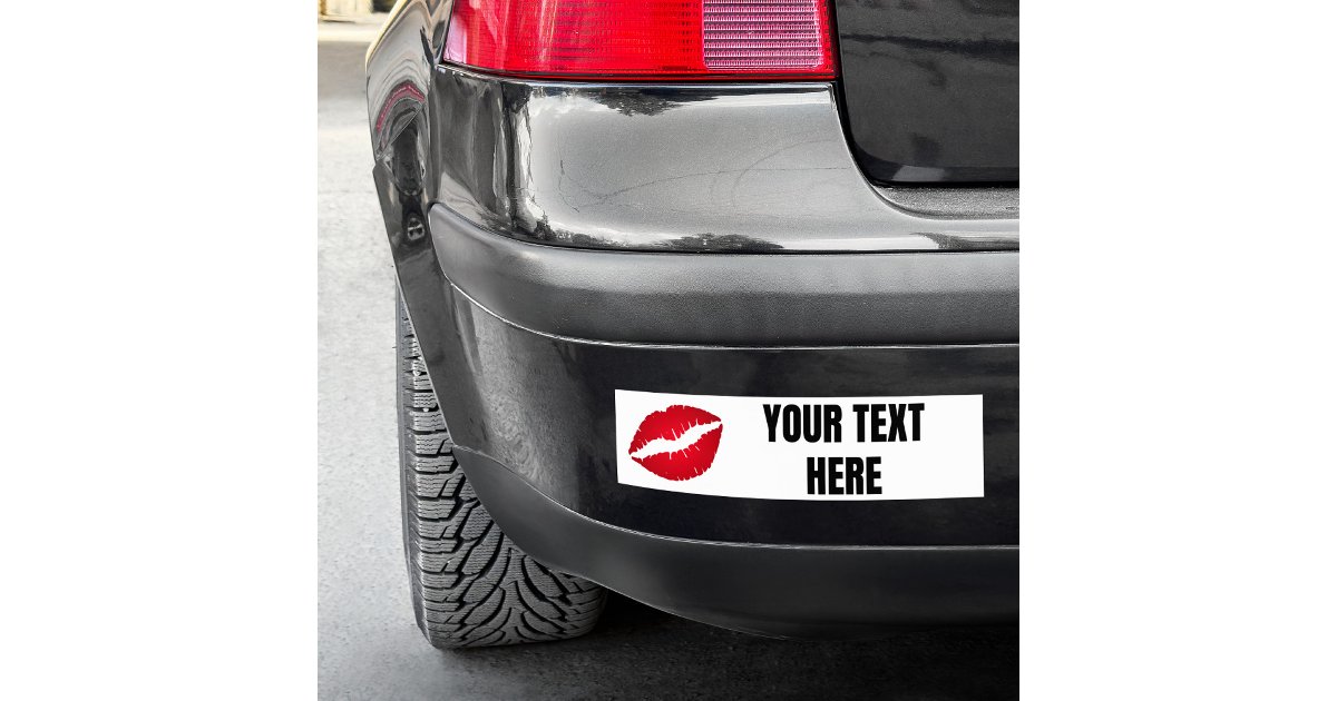 Red Ombre Lipstick Diva Lips Bumper Sticker | Zazzle