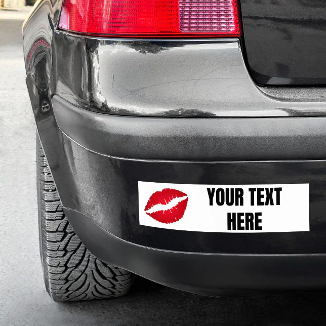 Red Ombre Lipstick Diva Lips Bumper Sticker | Zazzle