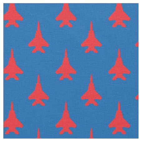 Gray on Black F-15E Fighter Jet Pattern Fabric | Zazzle