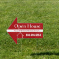 Red Open House Real Estate Company Yard Sign | Zazzle