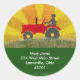 Red or Green Tractor Address Label | Zazzle