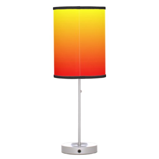 Red, Orange and Yellow Watercolor Gradient Table Lamp | Zazzle