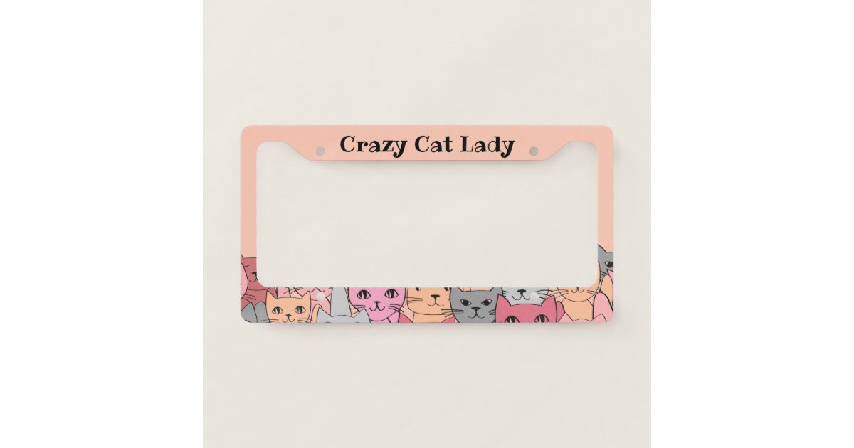 Red Orange Cats License Plate Frame | Zazzle