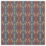 Orange Aztec Pattern Fabric | Zazzle