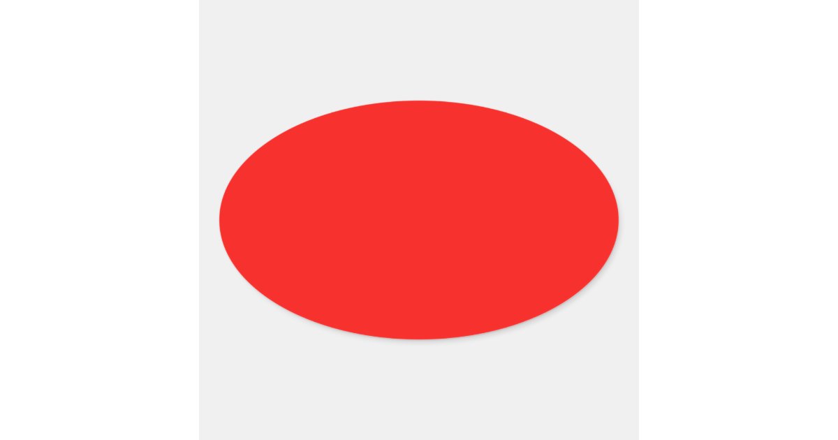Red Oval Sticker | Zazzle