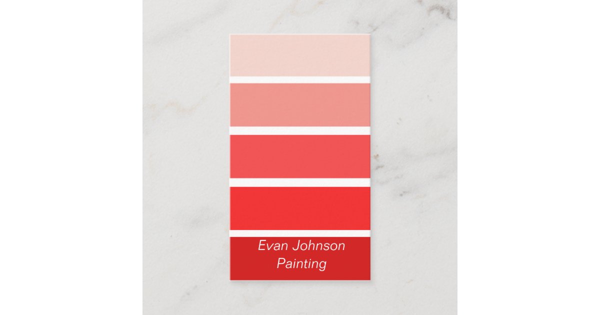 Red Paint Samples Business Card | Zazzle