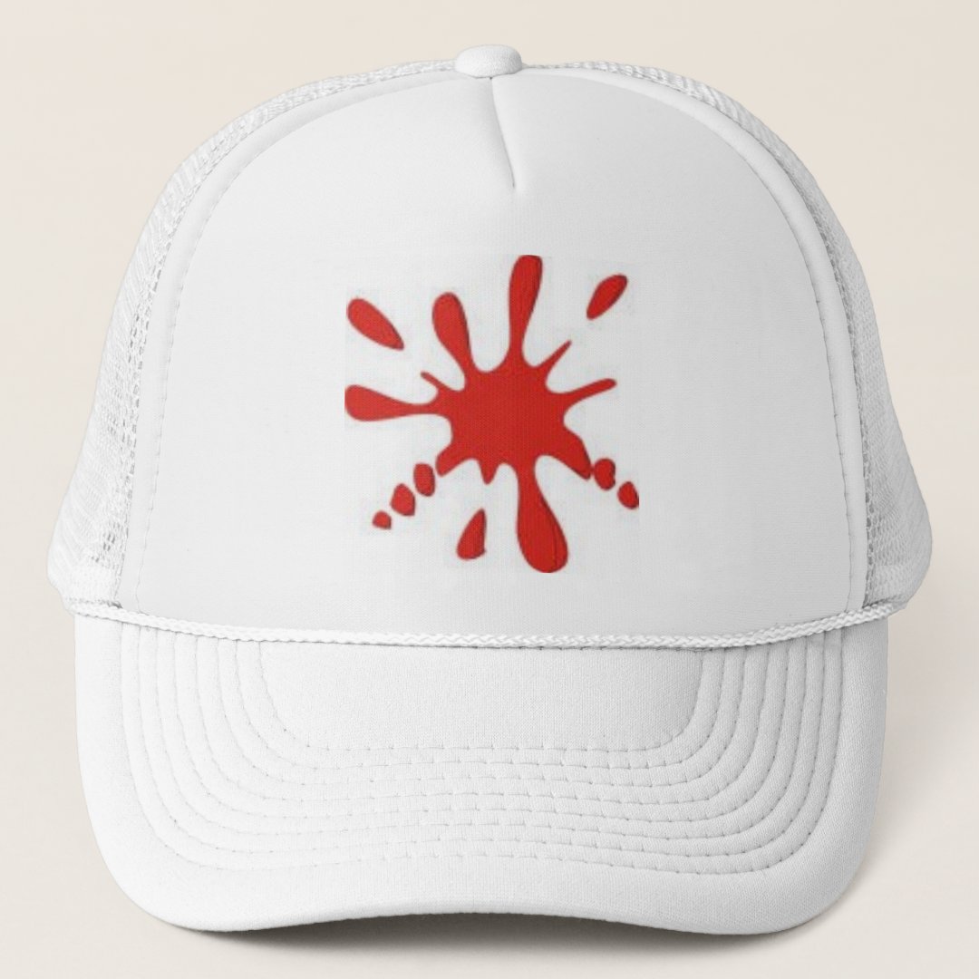 Red Paint Splatter Trucker Hat | Zazzle