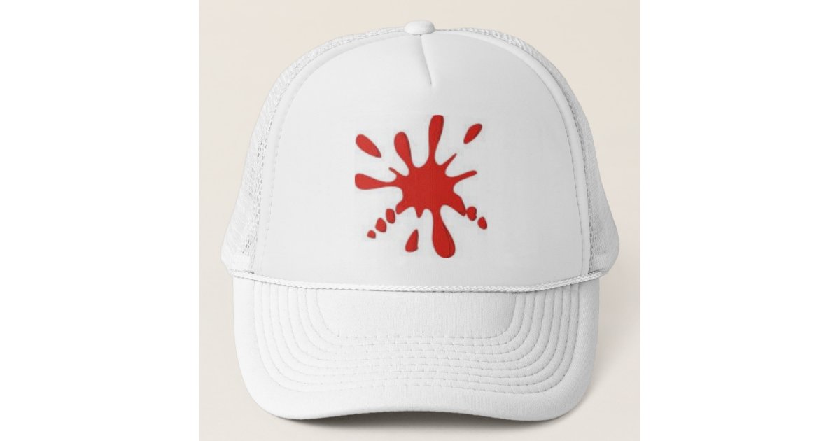 Red Paint Splatter Trucker Hat | Zazzle