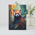 Red Panda Animal Portrait Painting Wildlife Forest Thank You Card | Zazzle