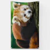 RED PANDA Banner WITH GROMMETS | Zazzle