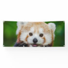 RED PANDA Banner WITH GROMMETS | Zazzle