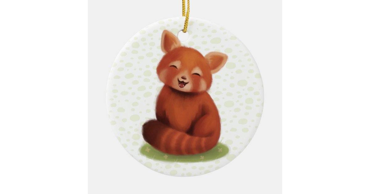 Red Panda Ceramic Ornament | Zazzle