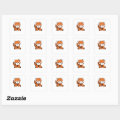 Red Panda Cute Animals For Kids Kawaii Square Sticker | Zazzle