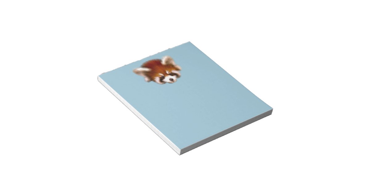 Red Panda Design Notepad | Zazzle