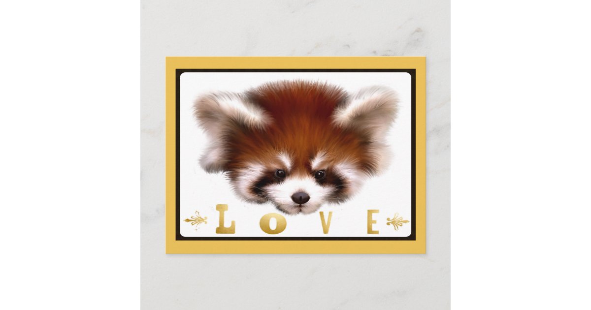 Red Panda Love Postcard | Zazzle