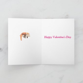 Red Panda Valentines Card | Zazzle