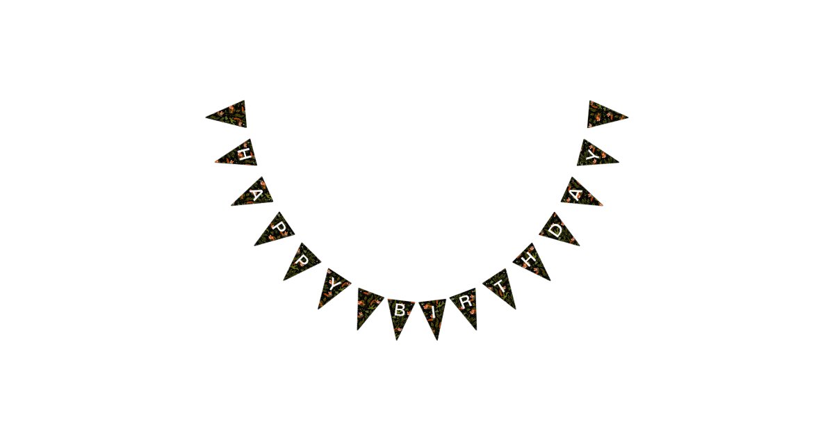 Red Pandas in the Forest Black Bunting Flags | Zazzle