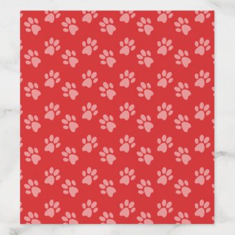 Red Paw Print Liner Pattern | Zazzle