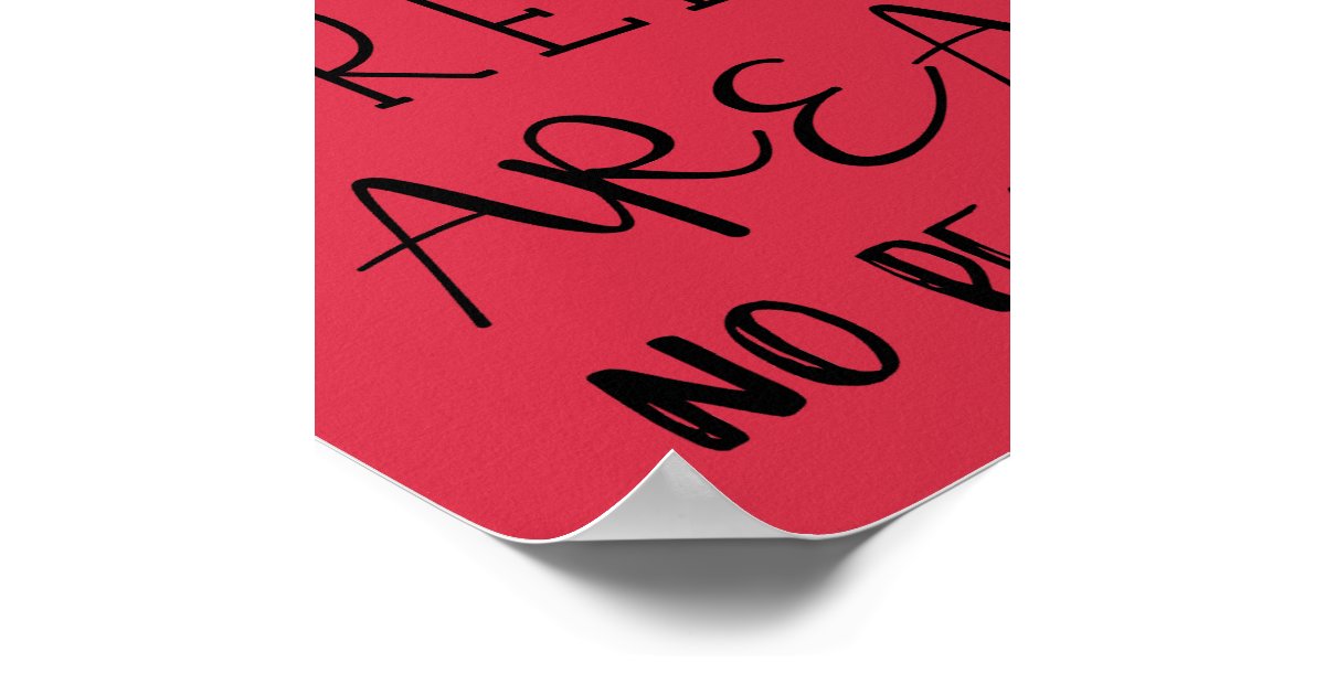 Red Peanut Free Area Custom Color No Nuts Allowed Poster | Zazzle