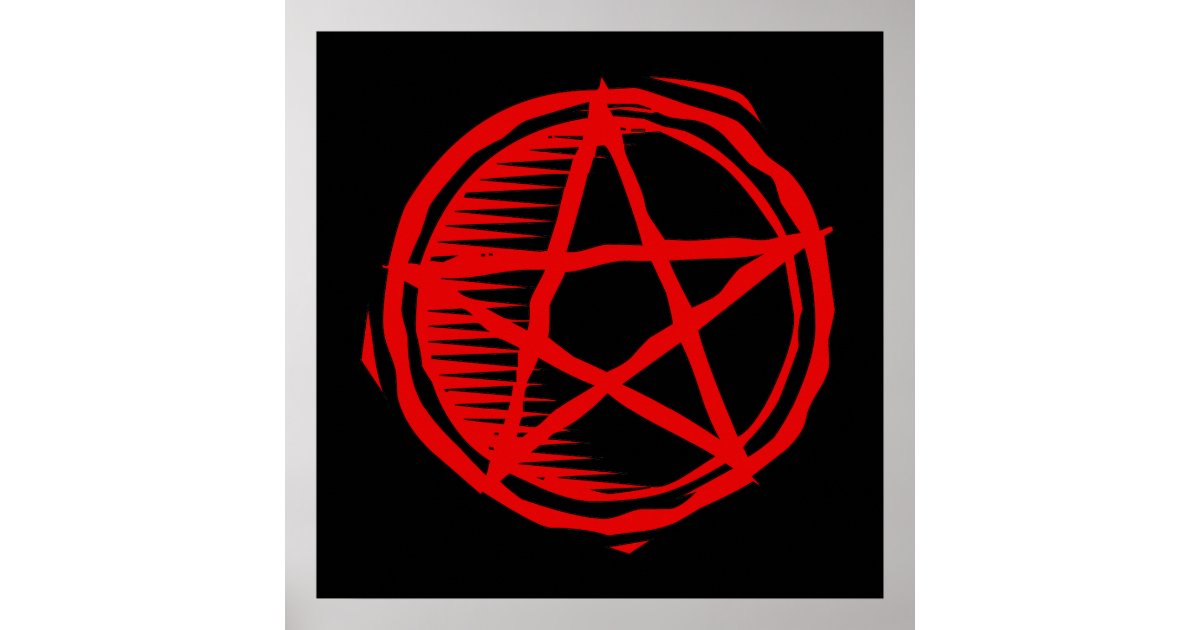 Red Pentagram Poster | Zazzle