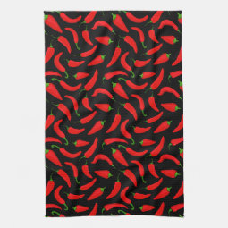 Red Pepper Fun Kitchen Towel | Zazzle