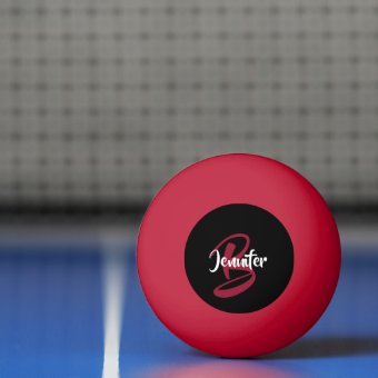 Red Personalized Ping Pong Ball | Zazzle
