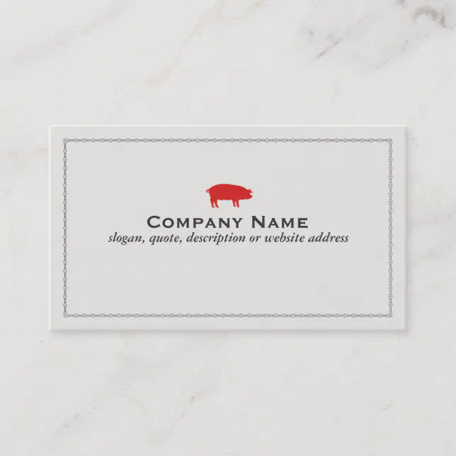 Red Pig Barbecue Pork Business Card | Zazzle