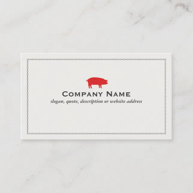 Red Pig Barbecue Pork Business Card | Zazzle