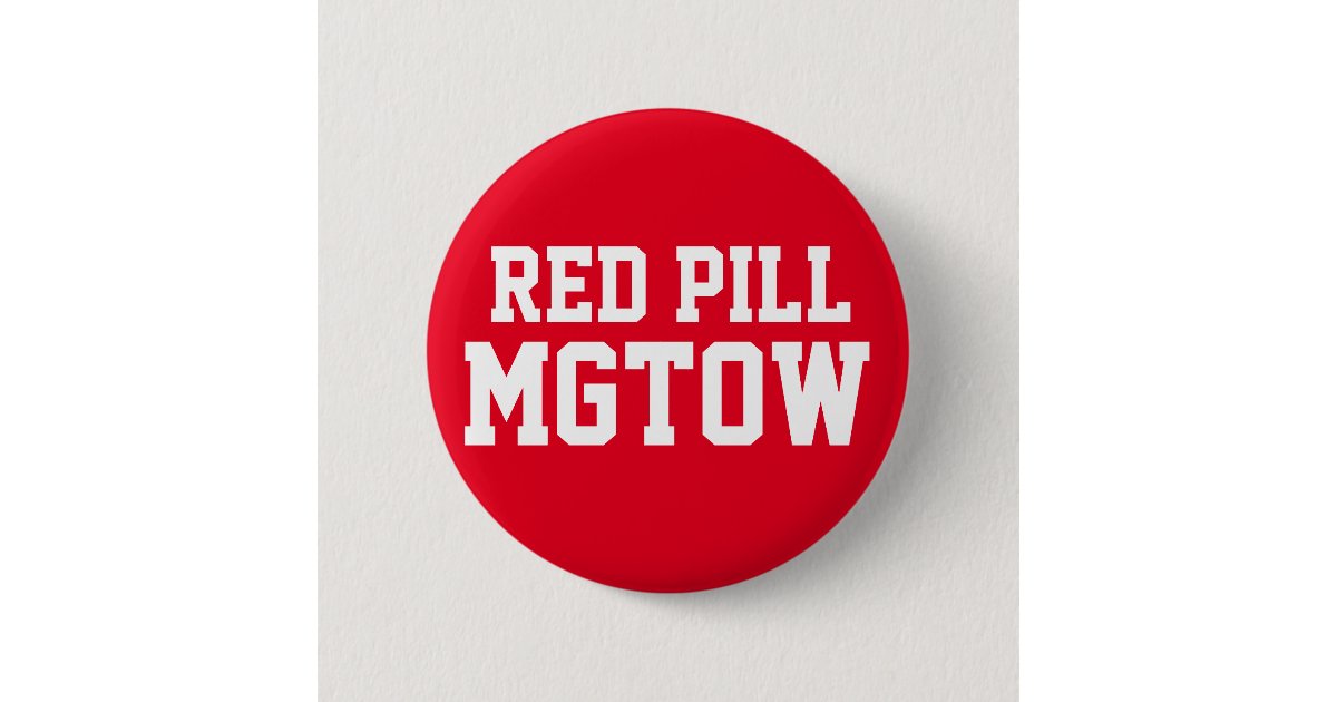 Red Pill MGTOW Pinback Button | Zazzle