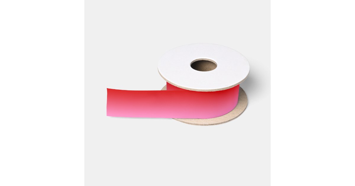 Red Pink Gradient Ombré #1 Satin Ribbon | Zazzle