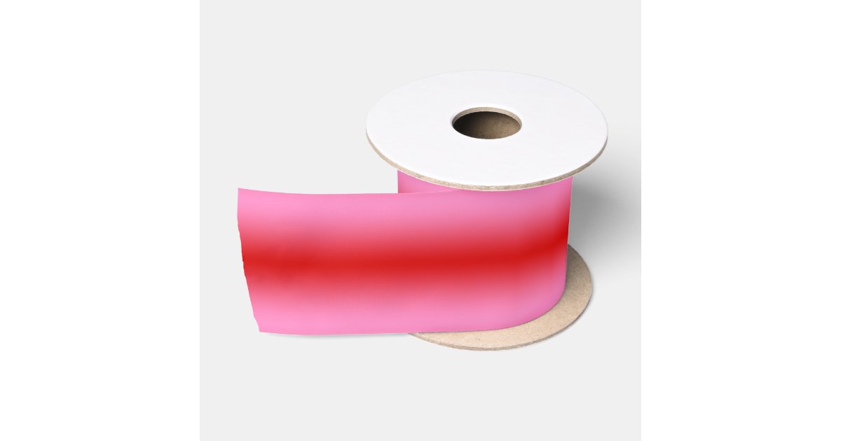 Red Pink Gradient Ombré #2 Wide Satin Ribbon | Zazzle
