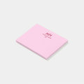 Red Pink Minimal Clean Initials Post-it Notes | Zazzle