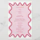 Red Pink Vibrant Wavy Border Ceremony Program | Zazzle