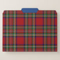 Red Plaid Design File Folders Set | Zazzle