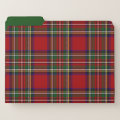 Red Plaid Design File Folders Set | Zazzle