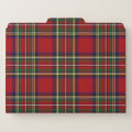 Red Plaid Design File Folders Set | Zazzle