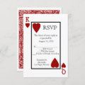 Red Playing Card Matching RSVP | Zazzle