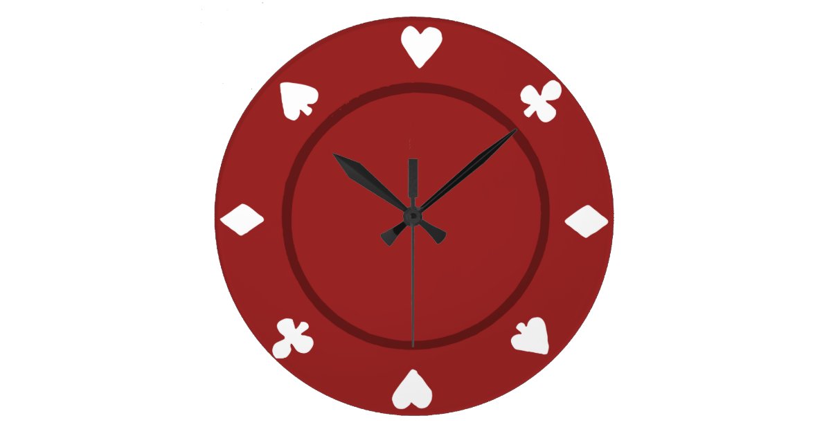 Red Poker Chip Clock | Zazzle.com