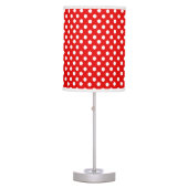 Red polka dot pattern table lamp | Zazzle