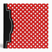 Red Polka Dot personalized 2" Recipe Binder | Zazzle
