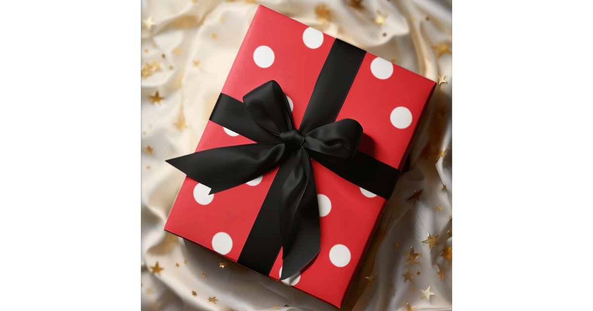 Red Polka Dot Wrapping Paper | Zazzle