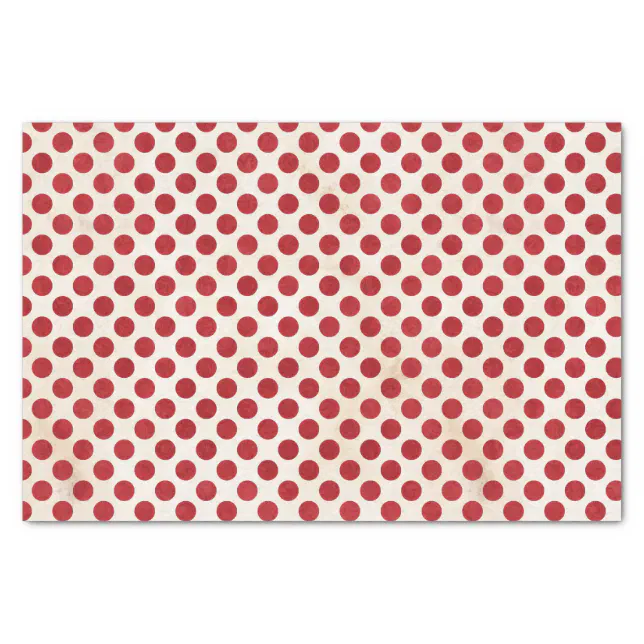 Red Polka Dots Pattern Tissue Paper | Zazzle