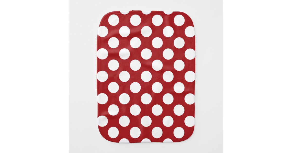 Red Polka Dots, Polka Dot Pattern, Dots, Dotted Baby Burp Cloth | Zazzle